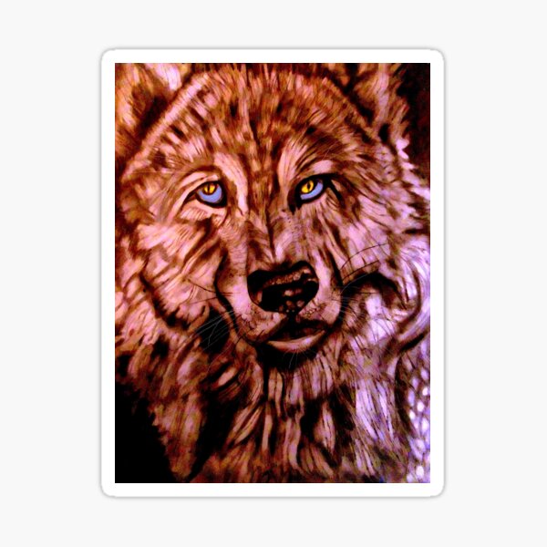 "Wolf-The Blue Eyed Crooner" Sticker for Sale by firefly1n1 | Redbubble