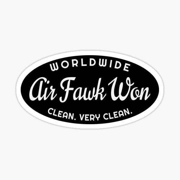 "Air Fawk Won" Sticker for Sale by lboisvert | Redbubble