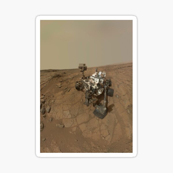 "Self-portrait of Curiosity rover on the surface of Mars." Sticker for ...