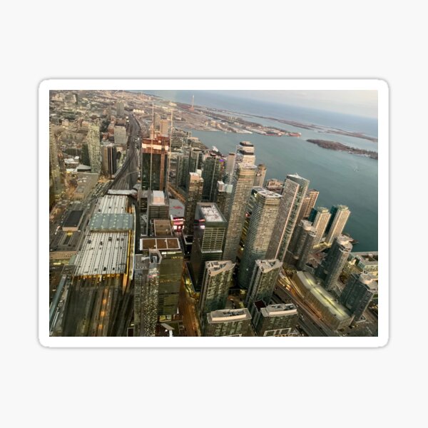 "Beauty of Toronto skyline from CN Tower" Sticker by Gettriche | Redbubble