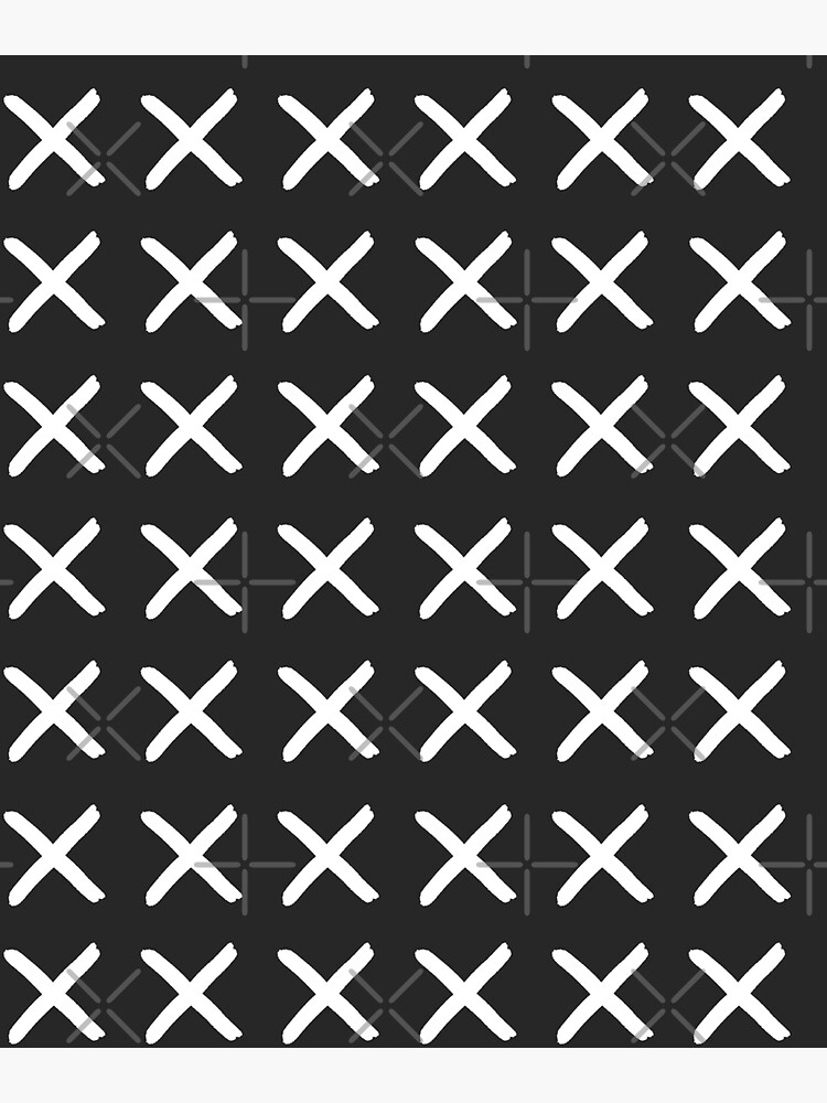 "Abstract Black And White Criss Cross X Geometric Pattern " Sticker by ...