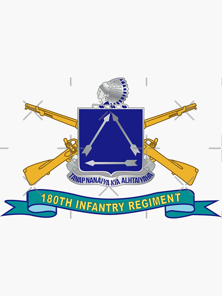 "Army - 180th Infantry Regiment w Br - Ribbon X 300" Sticker for Sale ...