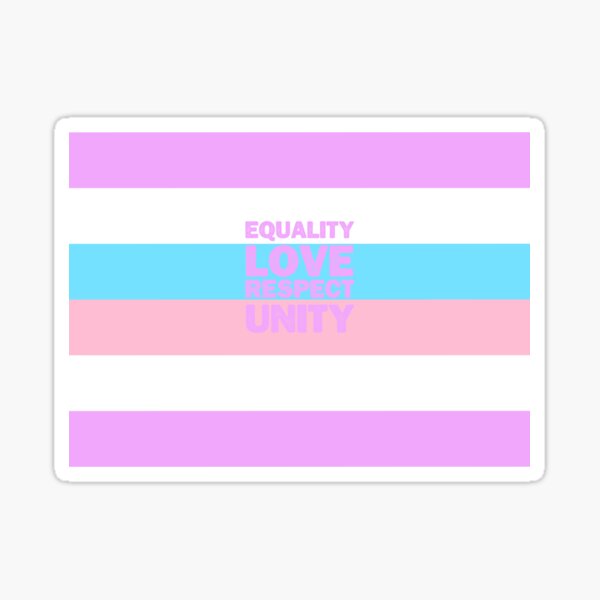 "Equality Love Respect Unity Bigender Flag" Sticker for Sale by Orianah ...