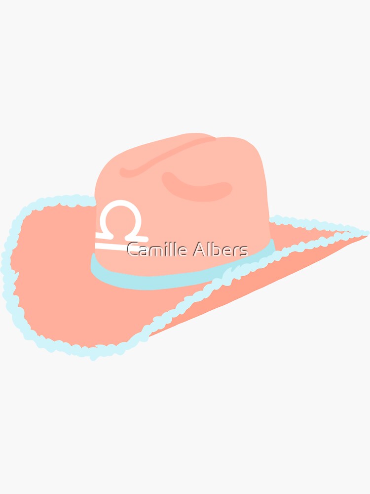 "libra cowgirl hat" Sticker for Sale by CamilleAlbers | Redbubble