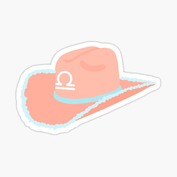 "libra cowgirl hat" Sticker for Sale by CamilleAlbers | Redbubble