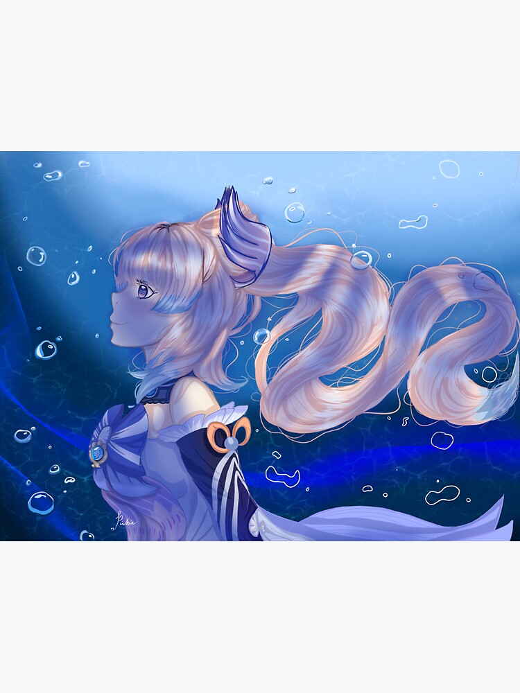 "Kokomi of watatsumi island " Sticker by Pinkyturquoise | Redbubble