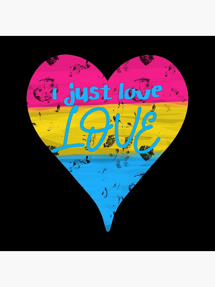 Póster «me Encanta Love Heart Colores De La Bandera Pansexual En Rosa