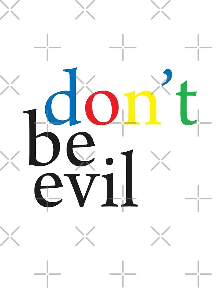 "Don't Be Evil" Art Print for Sale by madeofthoughts | Redbubble