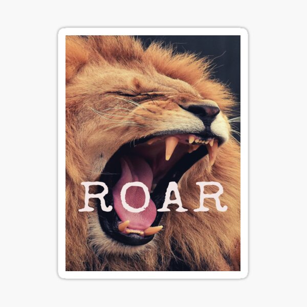 "Fearless Lion Roar" Sticker for Sale by NiftyConcepts | Redbubble