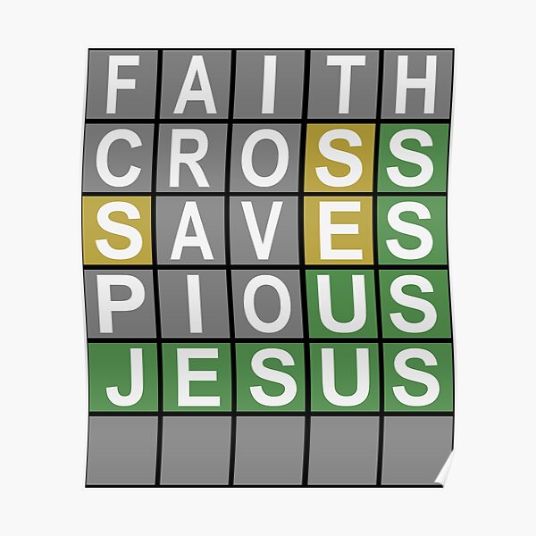 "Wordle Puzzle For Jesus" Poster by toddbrooney | Redbubble