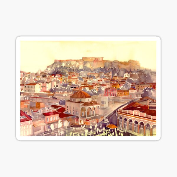 "Athens" Sticker by takmaj | Redbubble