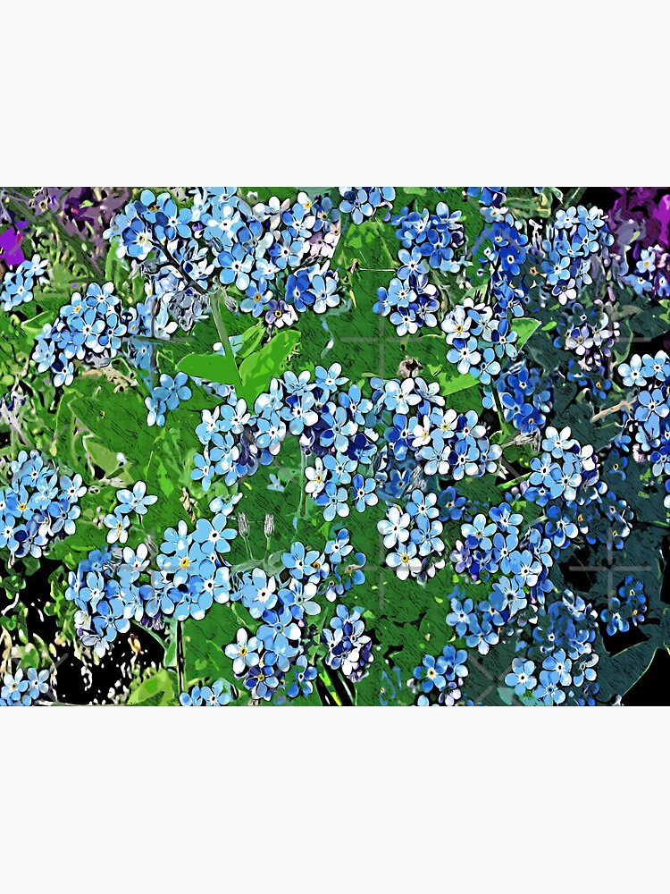 "Color art Blue forget-me-nots" Sticker for Sale by artdragongift ...