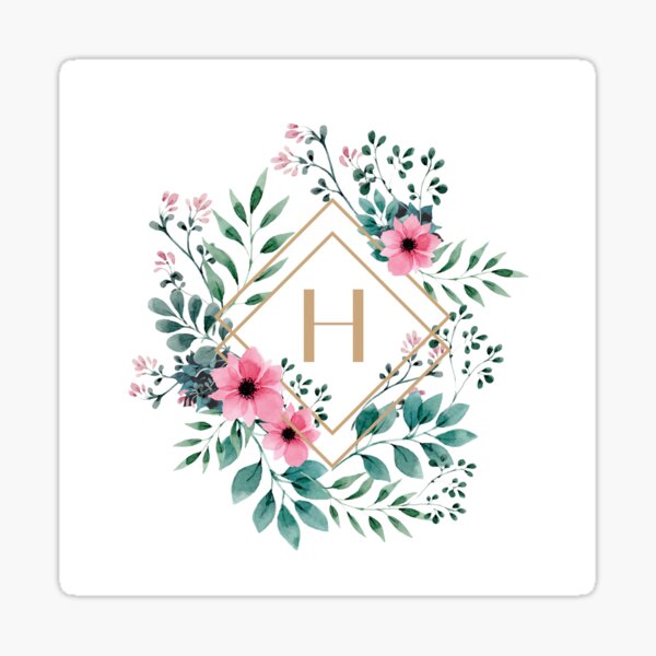 "Watercolor H" Sticker by werlangpaper | Redbubble