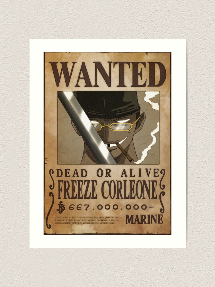"/FREEZE//CORLEONE WANTED POSTER POSTER" Art Print for Sale by ...