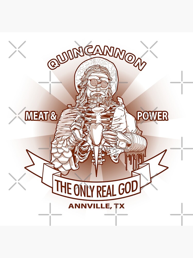 "Preachin' to the God of Meat" Poster by boltfromtheblue | Redbubble