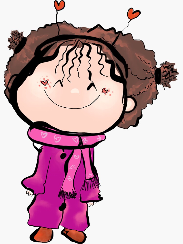 "Cute Little girl" Sticker by twhApparel | Redbubble