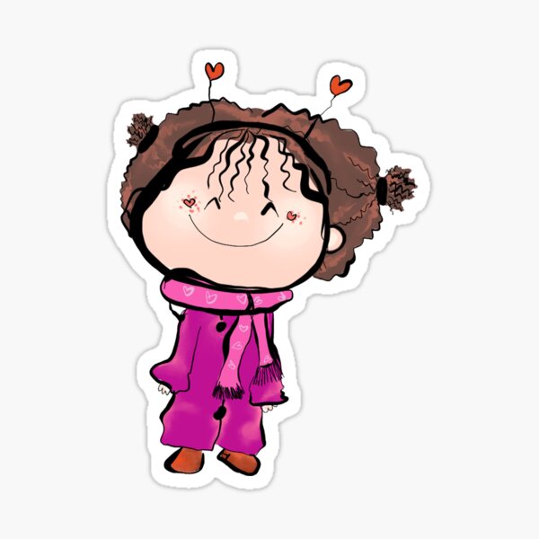 "Cute Little girl" Sticker by twhApparel | Redbubble