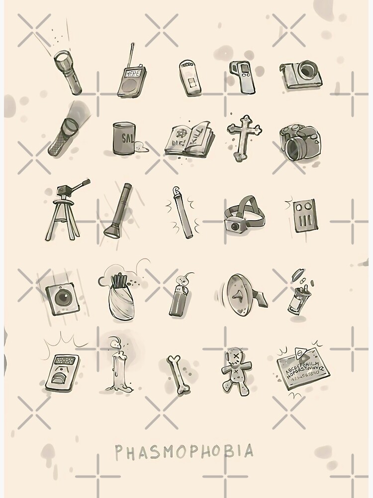 "Phasmophobia Equipment" Poster for Sale by StephLagu | Redbubble