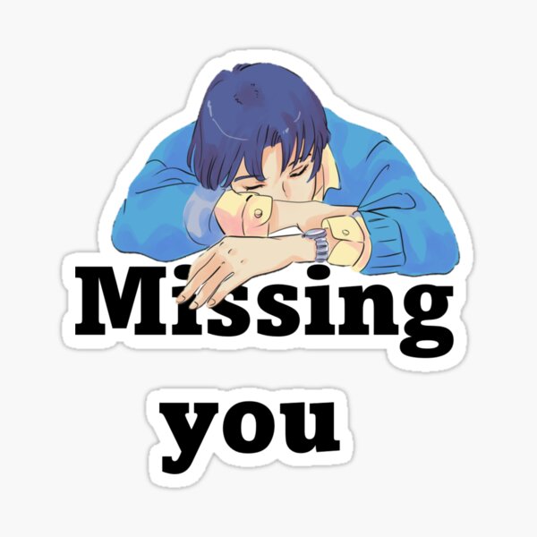 "Missing you anime" Sticker for Sale by Kairali | Redbubble