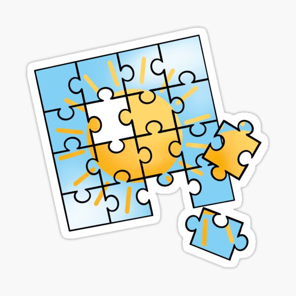 "Jigsaw Puzzle" Sticker by honeybeepaper | Redbubble