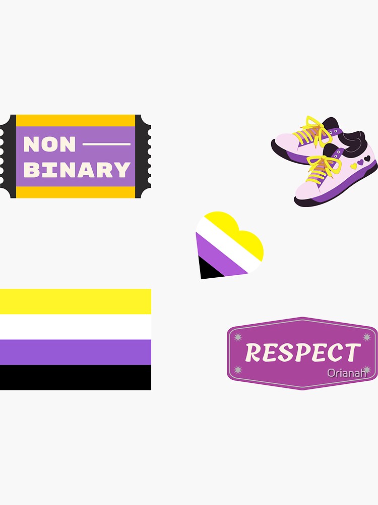 "Non binary pride, equality, love, unity, respect, acceptance, pride ...