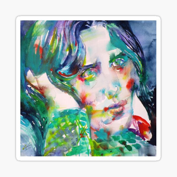 "OSCAR WILDE - watercolor portrait.20" Sticker for Sale by lautir ...