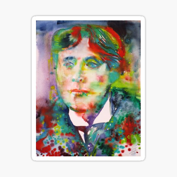 "OSCAR WILDE - watercolor portrait.19" Sticker for Sale by lautir ...