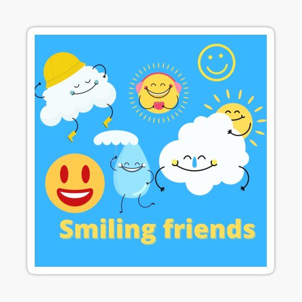"smiling friends " Sticker by Omhoney5 | Redbubble