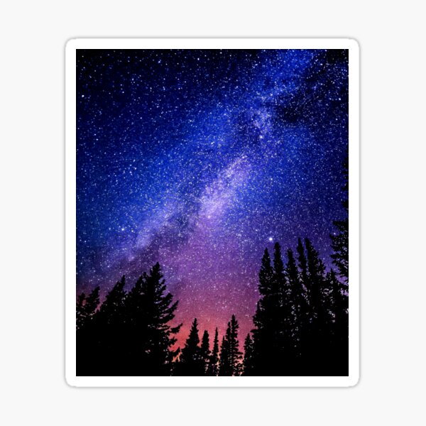 "STARRY NIGHT " Sticker by Flyingdagger | Redbubble