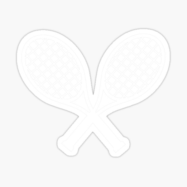 "Tennis Racquets Simple" Sticker by AdamsDesignCamp | Redbubble
