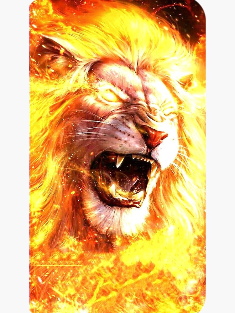 "Fire Leon by Claudiu " Sticker for Sale by Claudiu97 | Redbubble