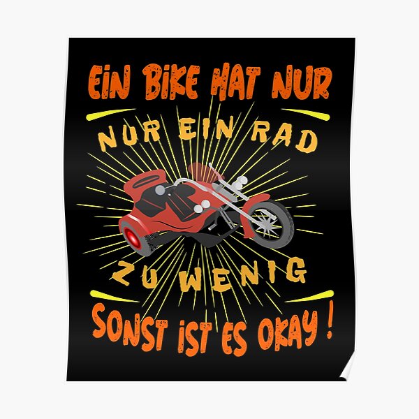 "Trike, bike like tricycle only one wheel missing." Poster by Bodino ...