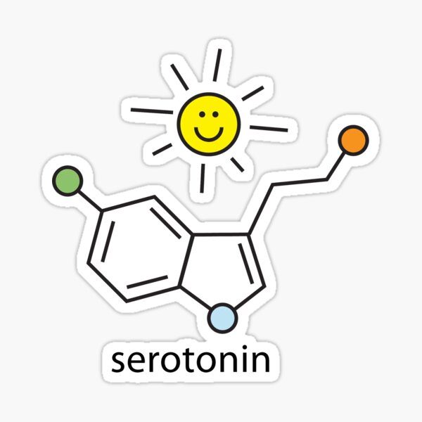 "Serotonin Sticker" Sticker for Sale by Carvel Store | Redbubble