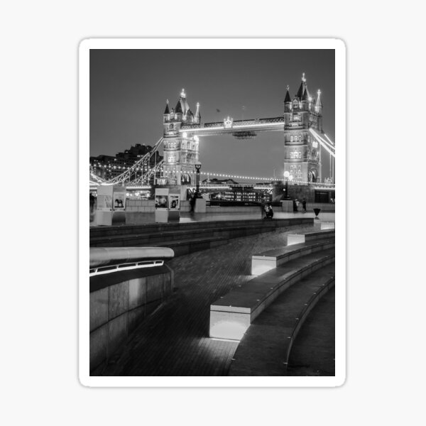 "London Historic Tower Bridge. Black and White" Sticker for Sale by ...