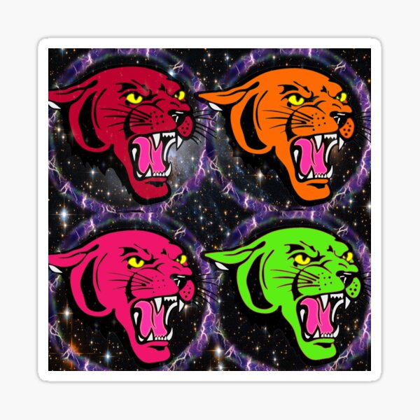 "Space Panthers x4" Sticker for Sale by Pantherium | Redbubble