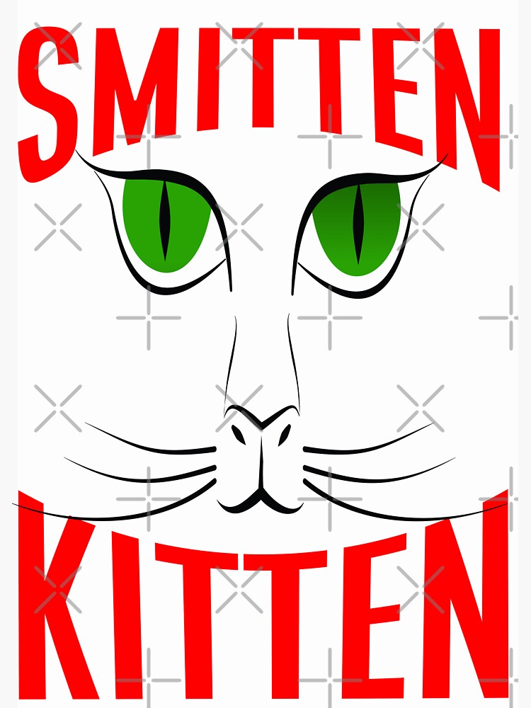 "Smitten Kitten" Sticker by ObsessedOyster | Redbubble