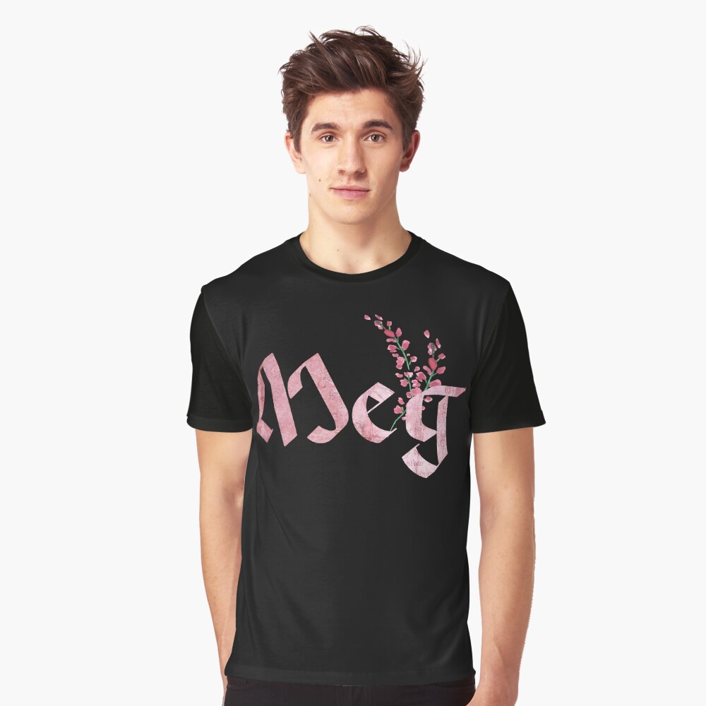 "Meg girls name pink design with flower detail" Sticker for Sale by ...