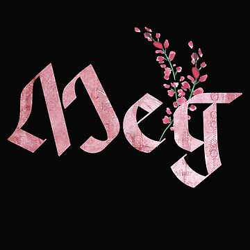 "Meg girls name pink design with flower detail" Sticker for Sale by ...