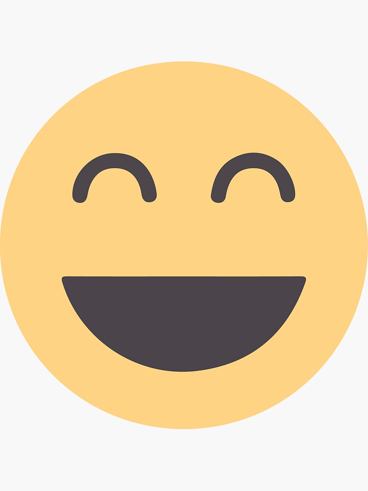 "smiling face with open mouth sticker" Sticker for Sale by mounirShirts ...