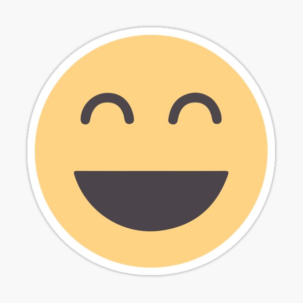 "smiling face with open mouth sticker" Sticker for Sale by mounirShirts ...