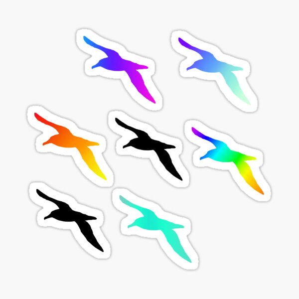 "Albatross Silhouette Collection" Sticker for Sale by Midnightviera ...