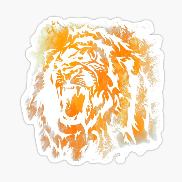 "Lion tattoo Golden " Sticker for Sale by NoraMohammed | Redbubble