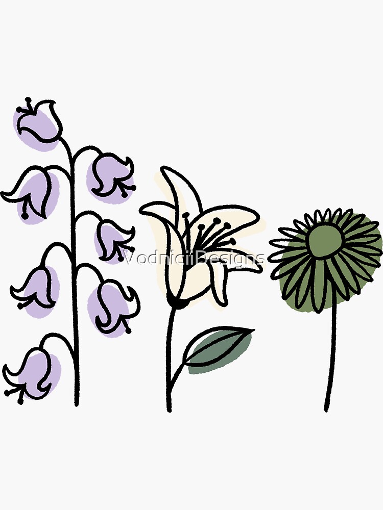 "Subtle Pride Flowers Genderqueer" Sticker by VodniciiDesigns | Redbubble