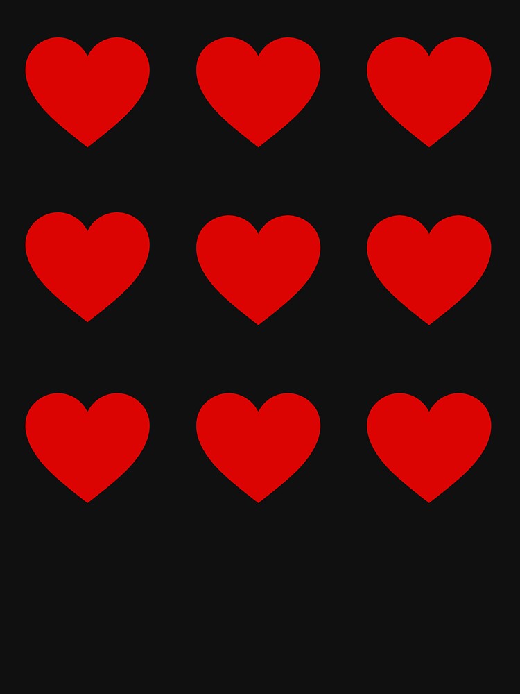 "Red Heart symbols sheet" T-shirt for Sale by effervescence | Redbubble ...