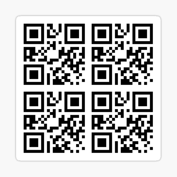 "Who asked? 4 Qr codes" Sticker for Sale by VojtaCe | Redbubble