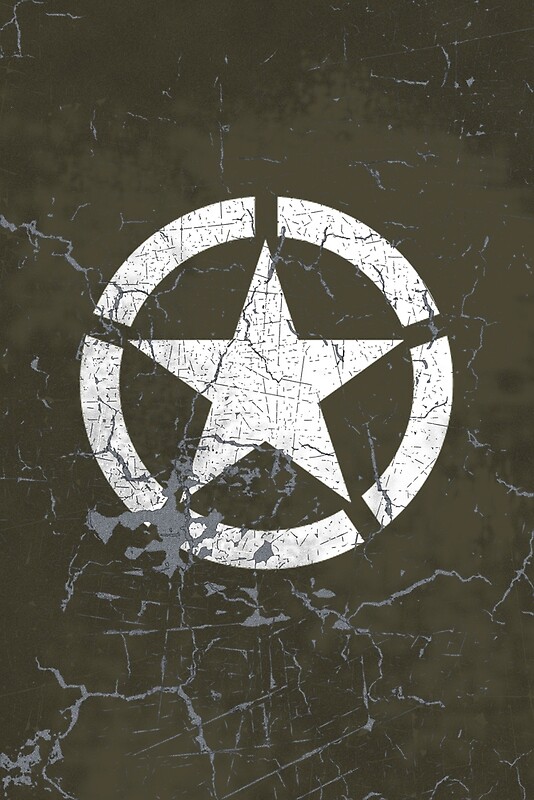 "Vintage Look US Army White Star Emblem" by VintageSpirit | Redbubble