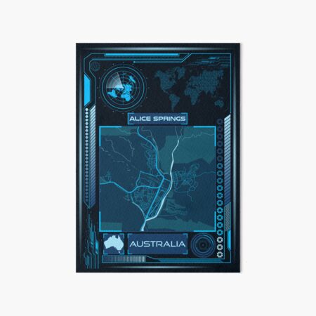 "Alice Springs Map Australia" Art Board Print by hatimelhag | Redbubble