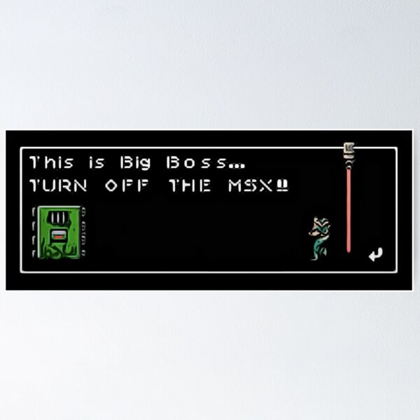 "Solid Snake, turn off the MSX!" Poster for Sale by Nihilalienvm ...