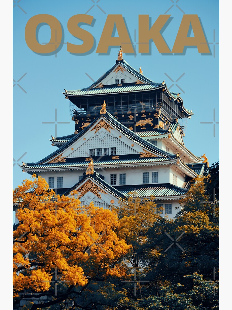 "Osaka, Japan - Castle" Sticker for Sale by CitiesofJapan | Redbubble