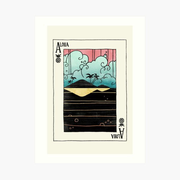 "Ace of Aloha" Art Print by littleclyde | Redbubble